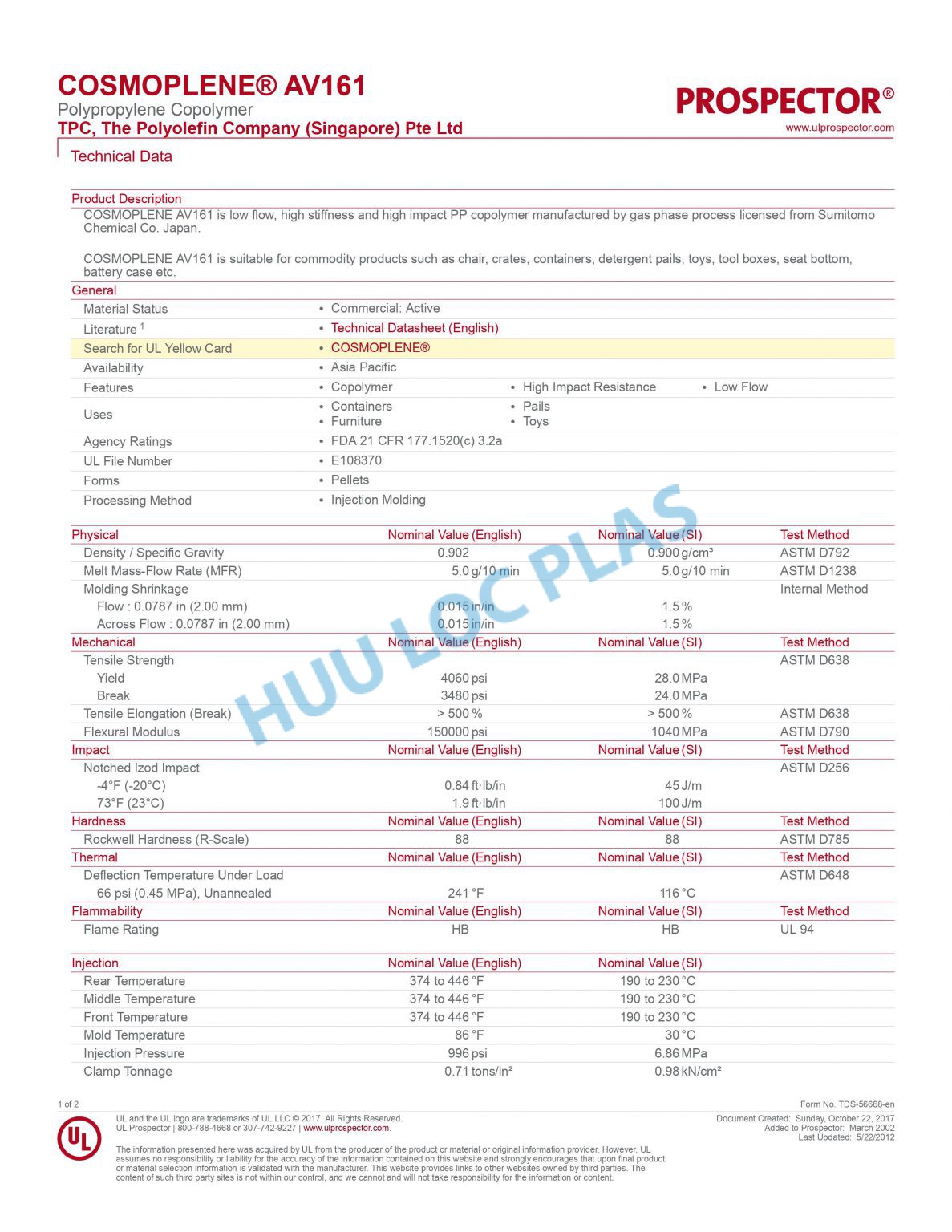 Hạt nhựa PP Block AV161 - Nhựa Hữu Lộc - 0777799399