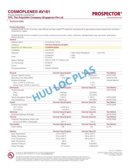 Hạt nhựa PP Block AV161 - Nhựa Hữu Lộc - 0777799399